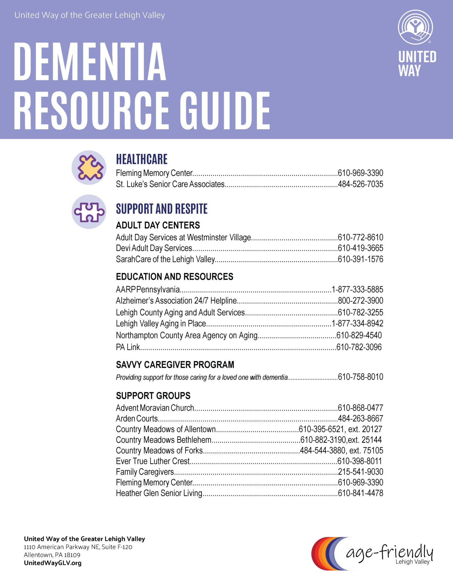 Resources for Older Adults - United Way of the Greater Lehigh Valley